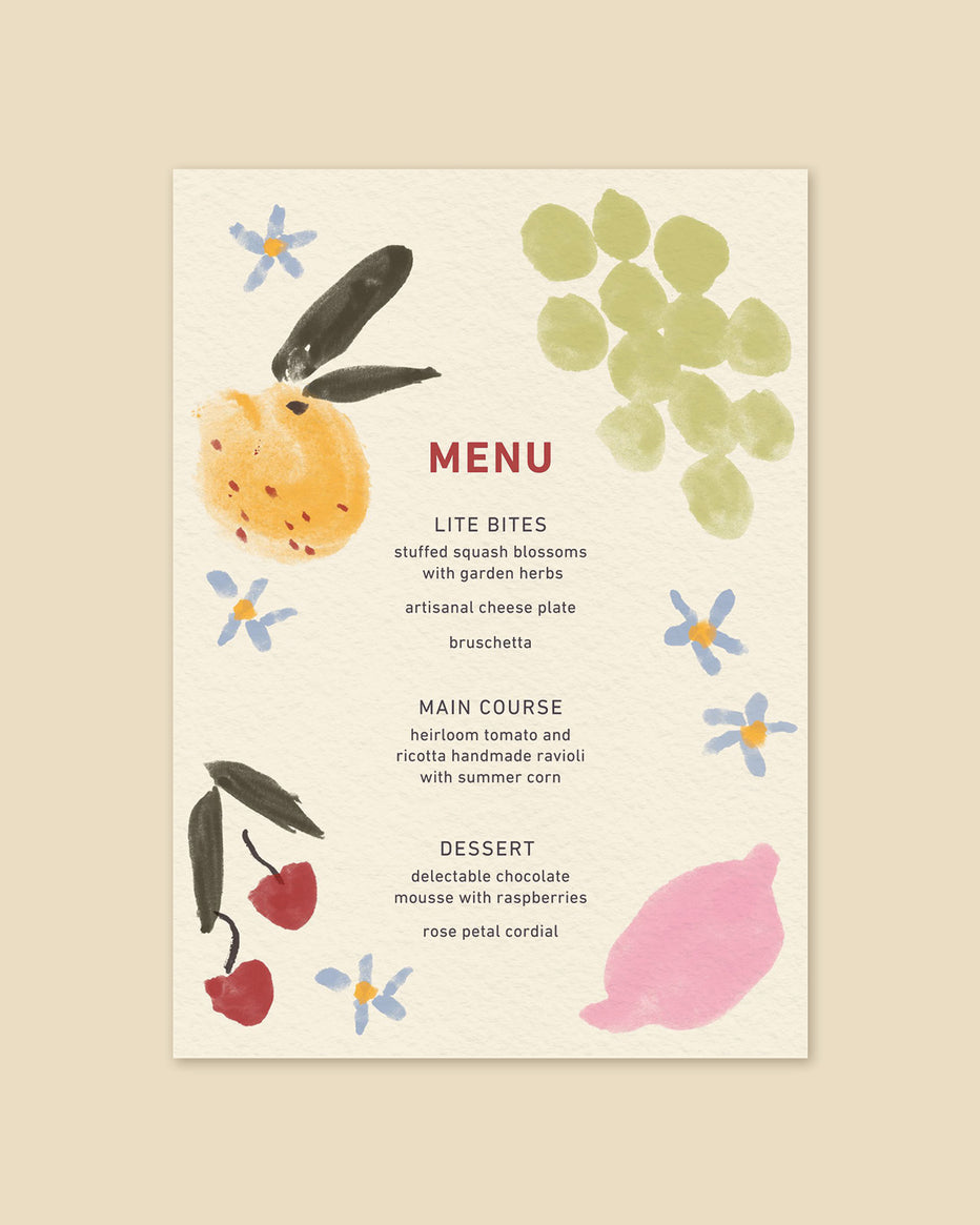 Fruity Menu Template – Phthalo Ruth