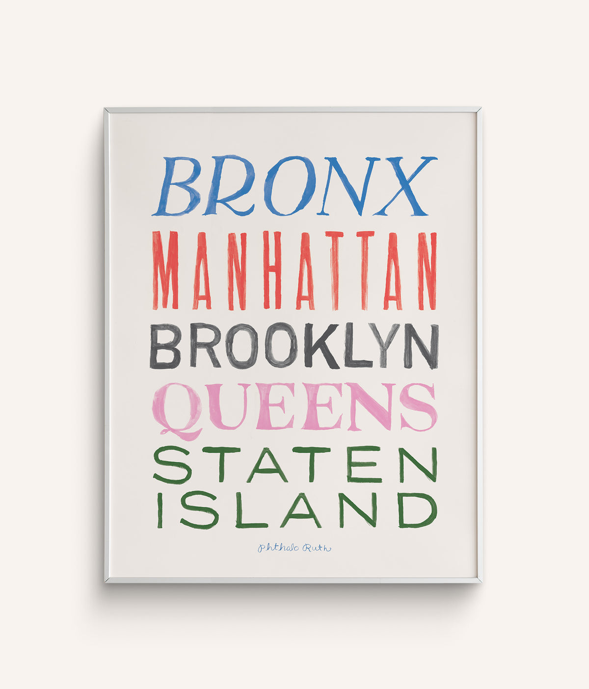 NYC Boroughs Dream: Hand-Painted Art Print | Phthalo Ruth
