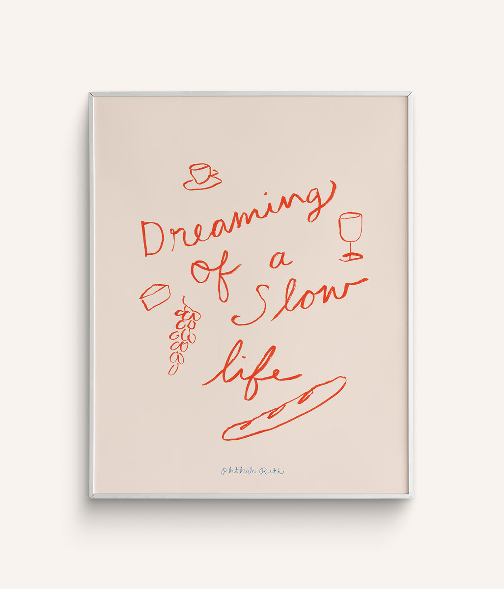 Sweet Escape: “Dreaming of Slow Life” Art Print | Phthalo Ruth