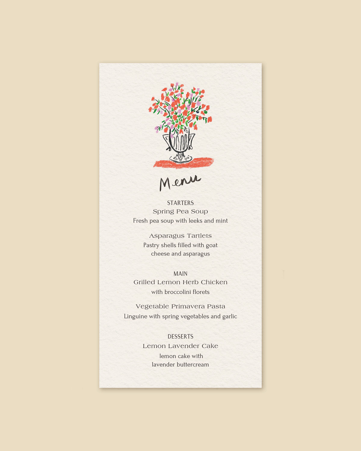 Custom Dinner Party Invitations & Cocktail Menus: Floral, Italian ...
