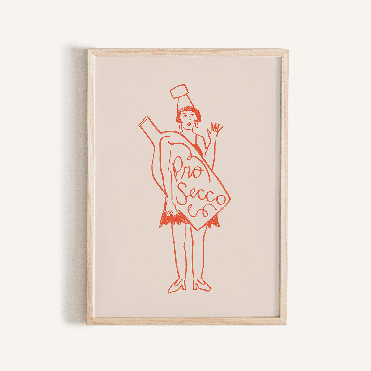 Bar Cart Charm: Miss Prosecco Mini Art Print | Phthalo Ruth