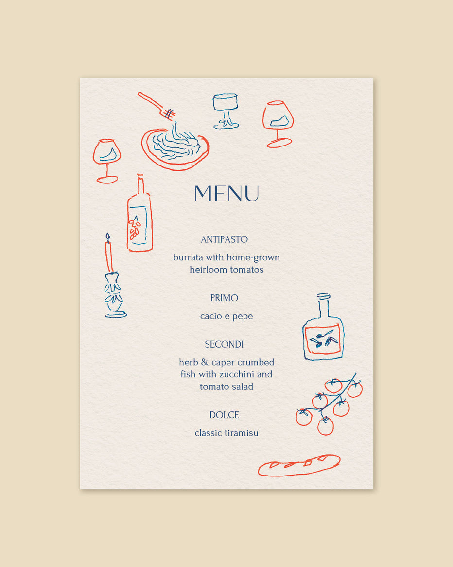 Italian Fare Menu Template – Phthalo Ruth